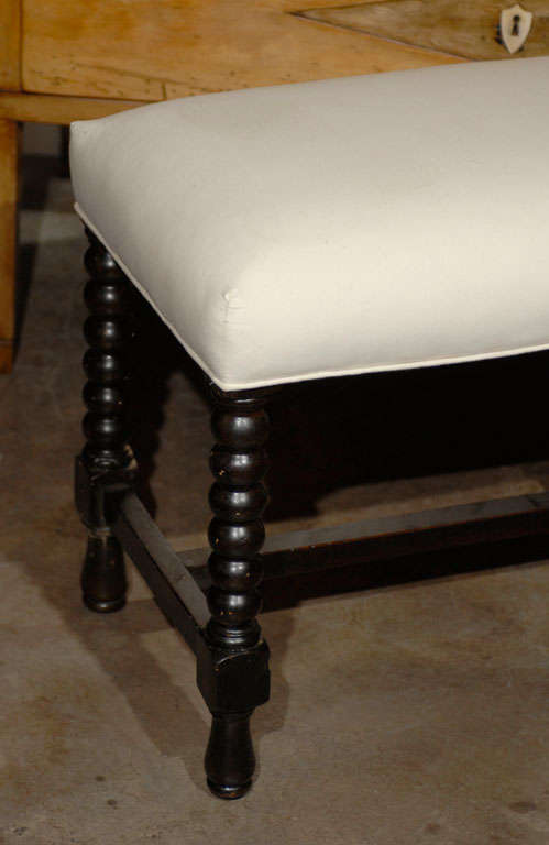 Pair of French Bobbin Leg Stools at 1stDibs