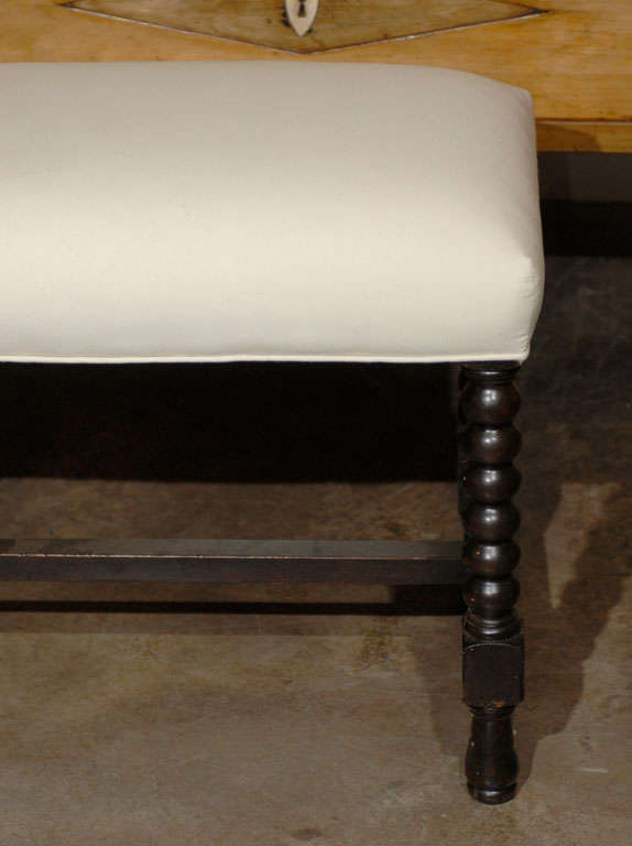 Pair of French Bobbin Leg Stools at 1stDibs