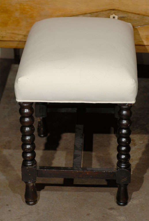 Pair of French Bobbin Leg Stools at 1stDibs