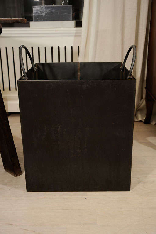 Steel Firewood Box For Sale at 1stDibs | steel wood box, metal firewood ...