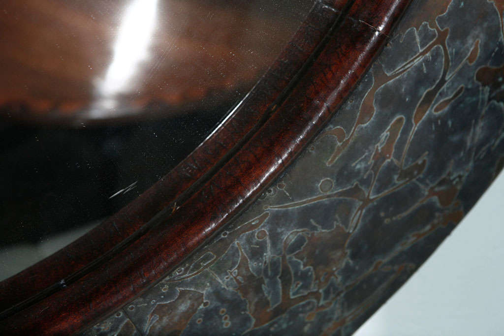 Large Round Copper Mirror. For Sale at 1stDibs