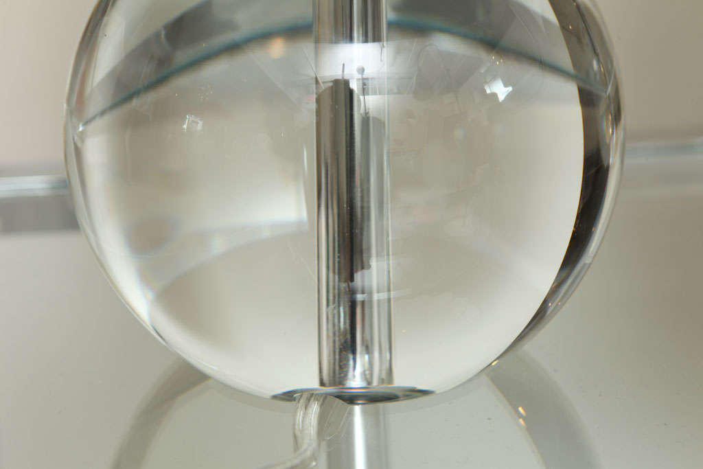Pair of Solid Glass Globe Lamps at 1stDibs | small glass lamps, solid ...