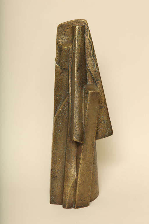 Joseph Csaky "Femme" Bronze Cubistic Sculpture with Gold Patina For ...