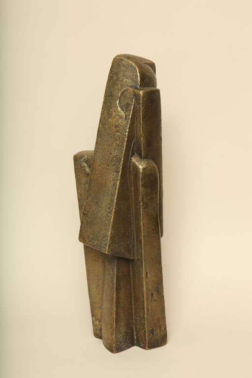 Joseph Csaky "Femme" Bronze Cubistic Sculpture with Gold Patina For ...
