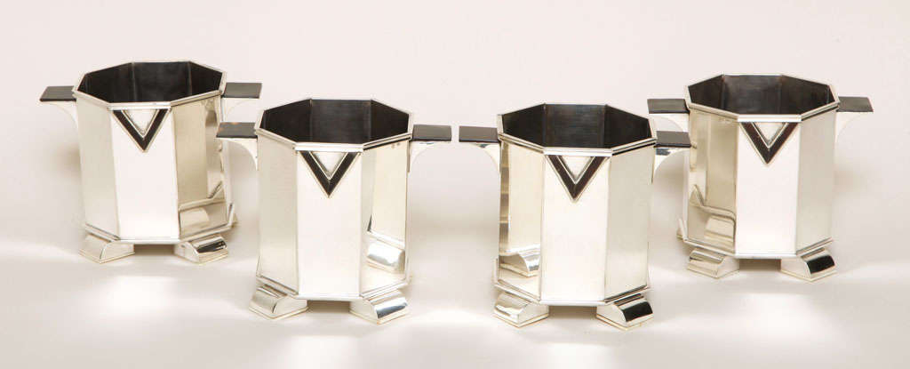 Cardeilhac French Art Deco Sterling Silver and Faux Tortoiseshell Wine ...
