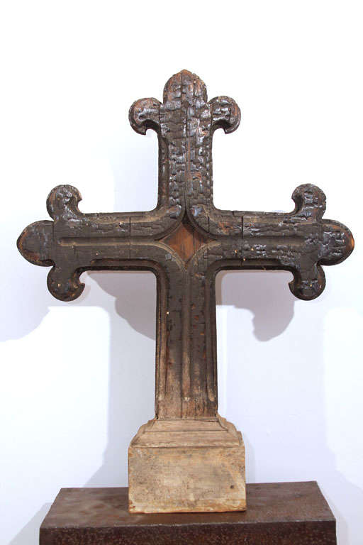 Monumental 19th Century Charred Cross at 1stDibs