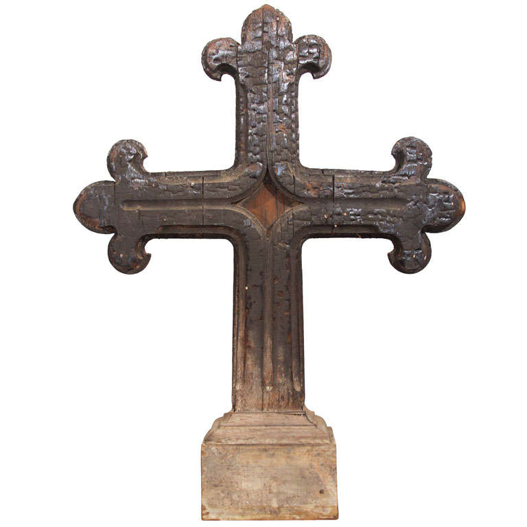 Monumental 19th Century Charred Cross at 1stDibs