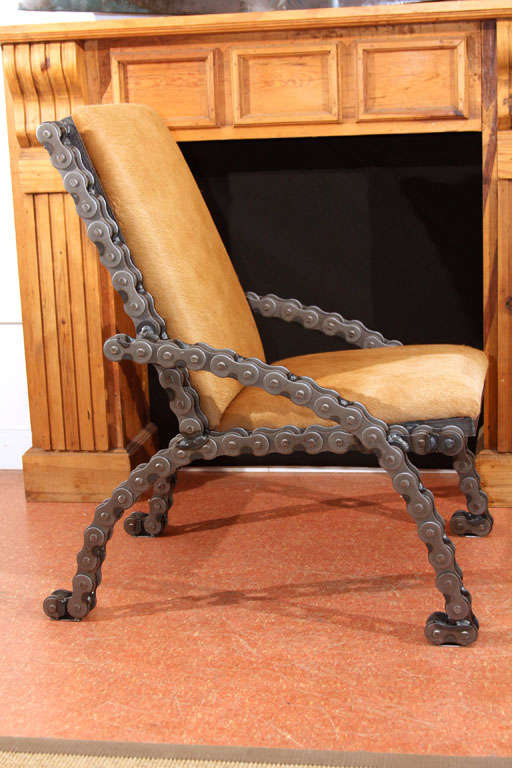 Custom Roller Chain Chair at 1stDibs