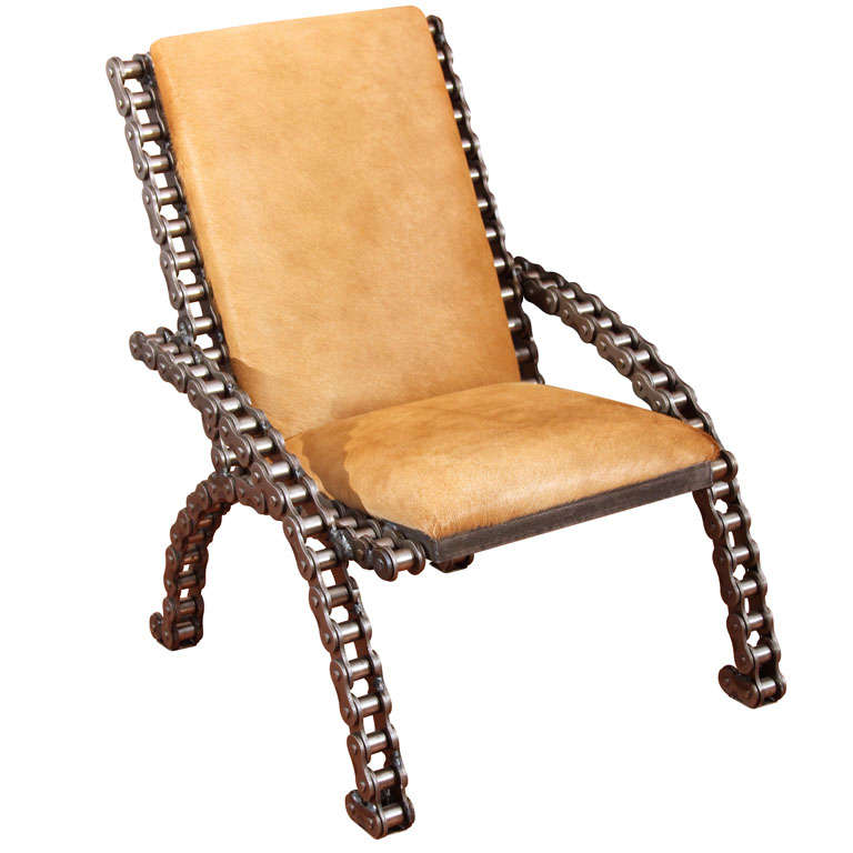 Custom Roller Chain Chair at 1stDibs