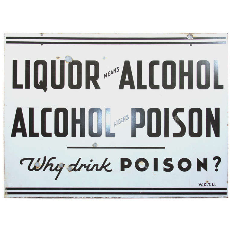 Women's Christian Temperance Union Enameled Sign at 1stDibs