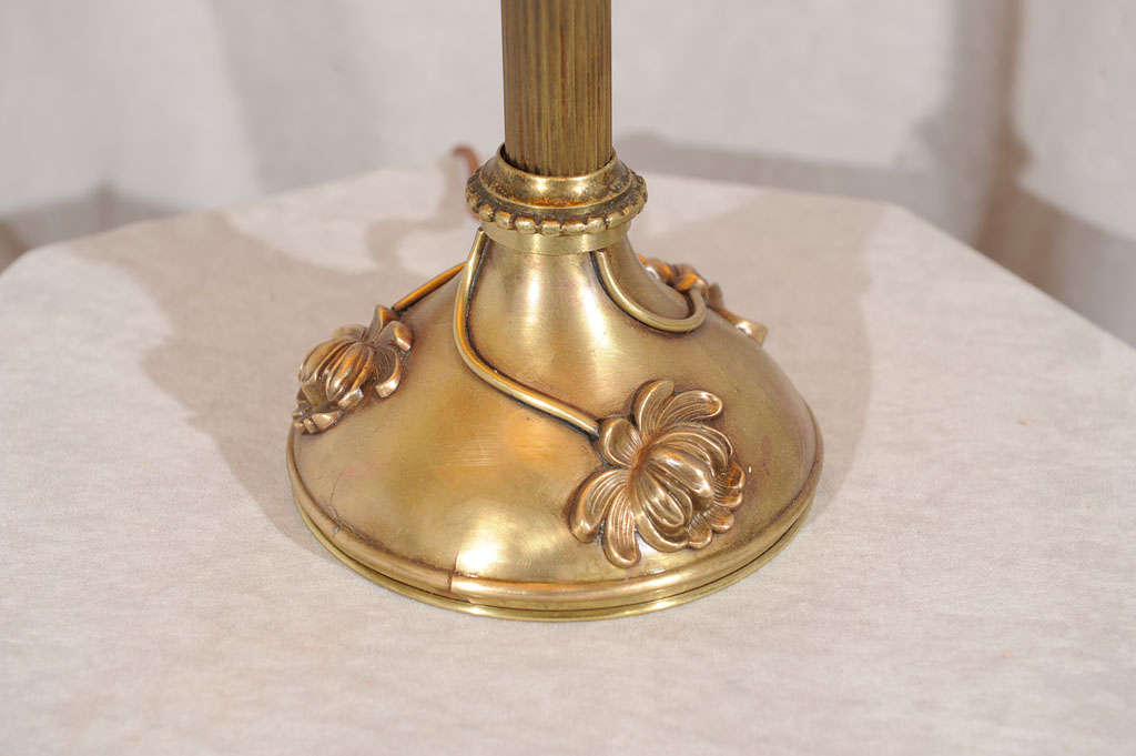 Art Nouveau Brass and Jeweled Lamp at 1stDibs | art nouveau brass lamp ...