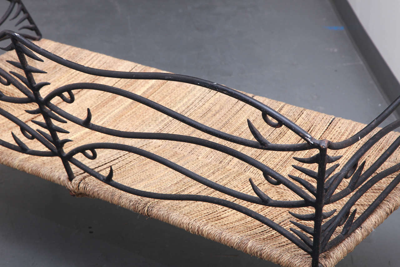 Important Wrought Iron "Fish Bench" Attributed to Jean Cocteau at 1stDibs