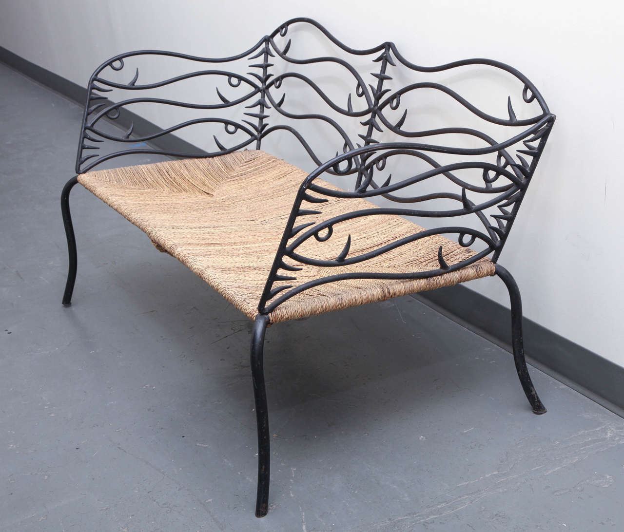 Important Wrought Iron "Fish Bench" Attributed to Jean Cocteau at 1stDibs