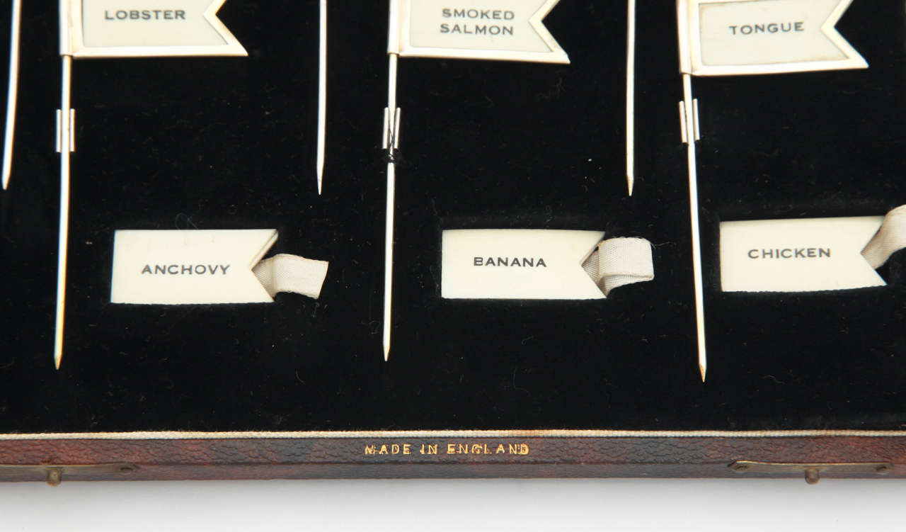 Set of Boxed Sterling Sandwich Labels at 1stDibs