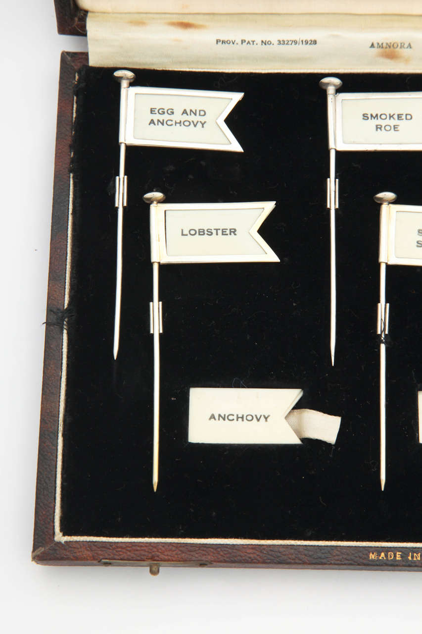 Set of Boxed Sterling Sandwich Labels at 1stDibs