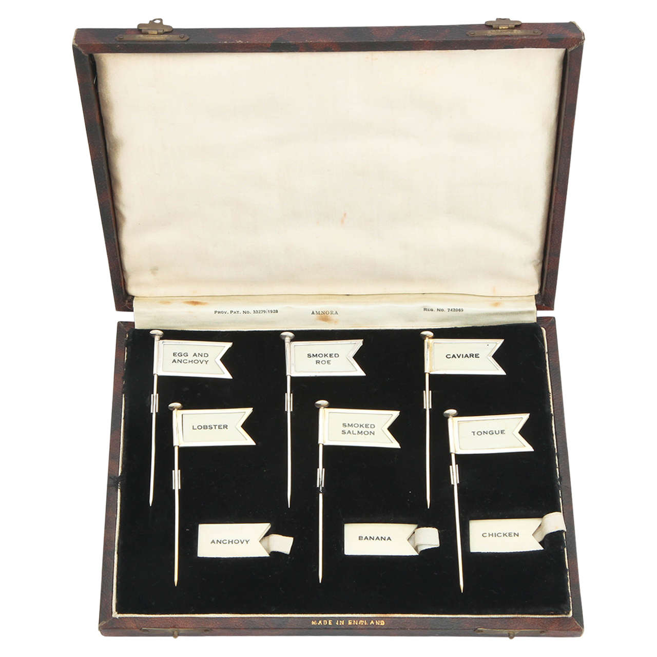 Set of Boxed Sterling Sandwich Labels at 1stDibs