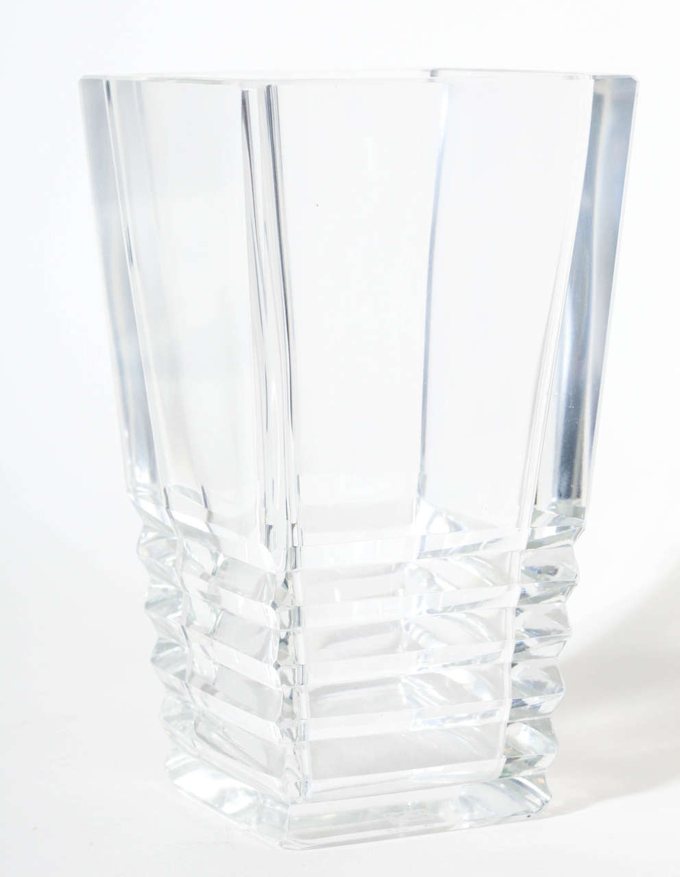Jean Luce French Art Deco Clear Glass Vase At 1stdibs