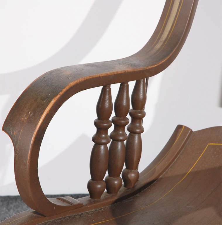 FANTASTIC 19THC ORIGINAL PAINTED BOSTON ROCKING CHAIR FROM PA. at ...