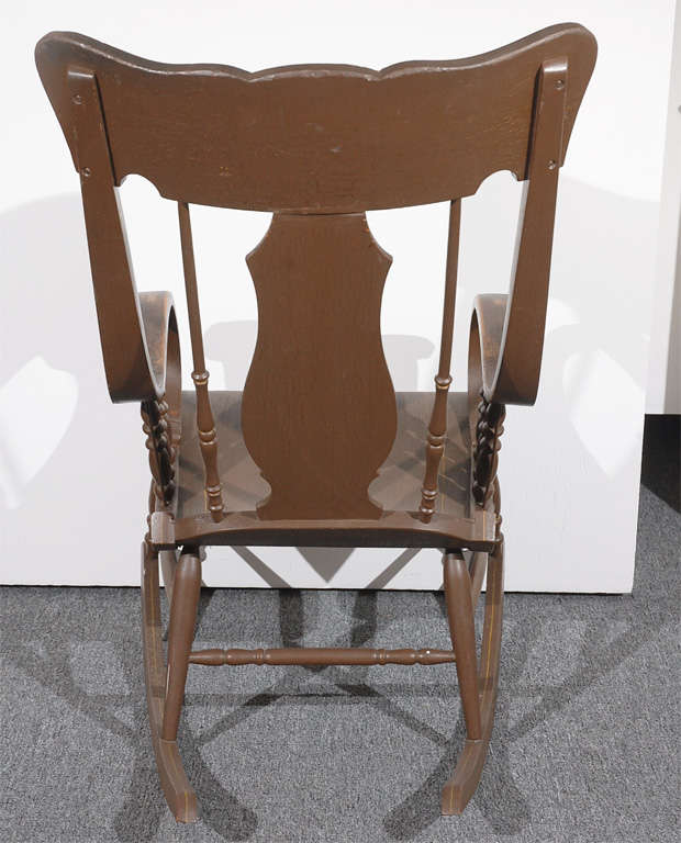 FANTASTIC 19THC ORIGINAL PAINTED BOSTON ROCKING CHAIR FROM PA. at ...