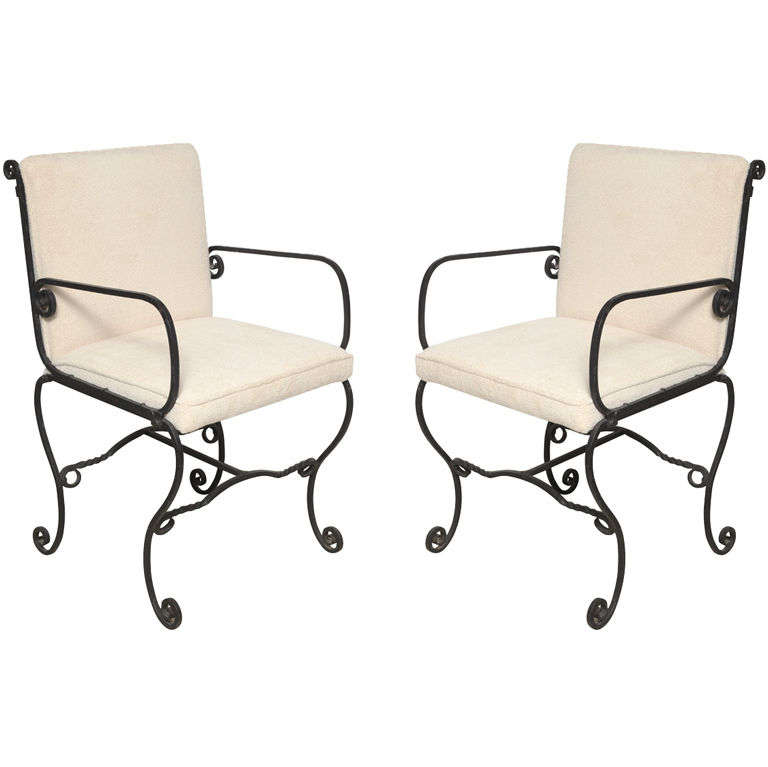 Pair of Iron Chairs at 1stDibs