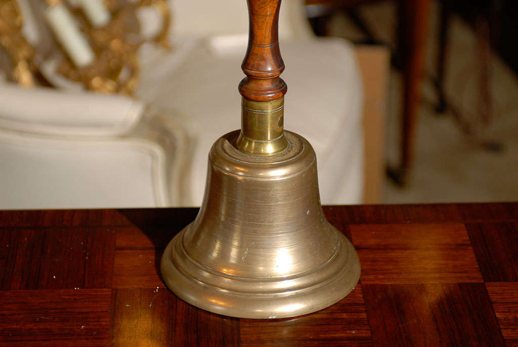 LARGE BRASS BELL WITH WOODEN HANDLE For Sale at 1stDibs | large brass ...