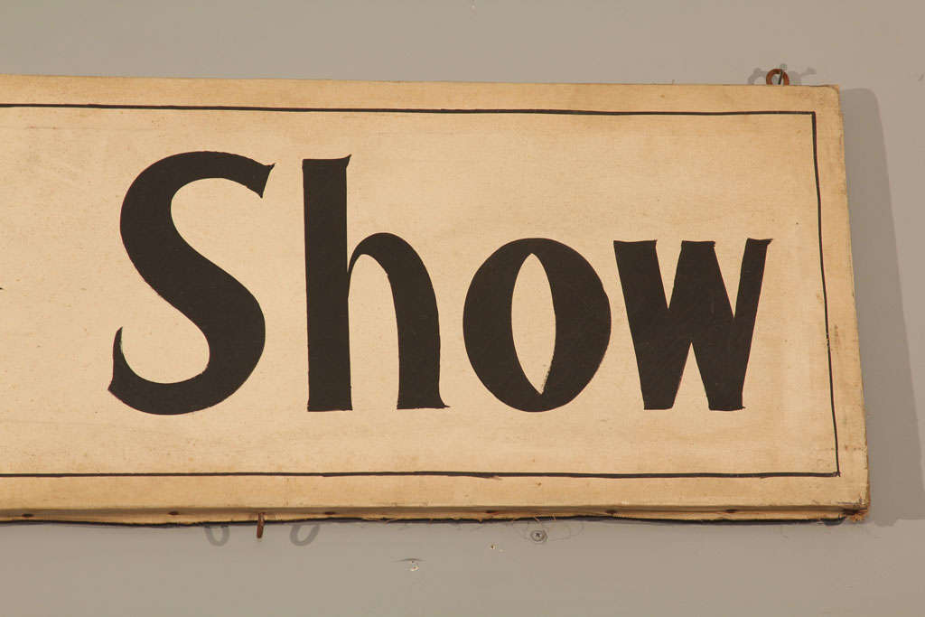 Hand-Painted Amateur Show Sign from Carnival Magic Show at 1stDibs