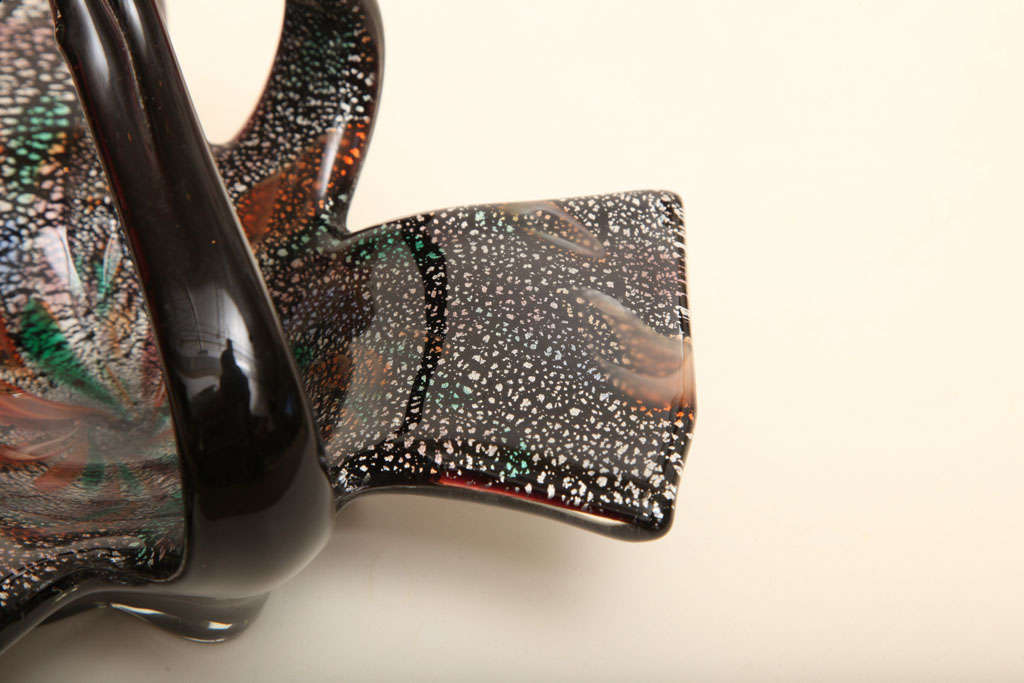 Italian Vintage Murano Avem Glass Bowl For Sale at 1stDibs