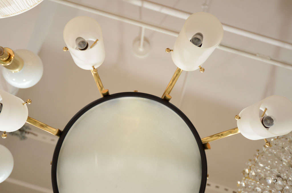 Stilnovo Style Eight-Arm Chandelier For Sale at 1stDibs