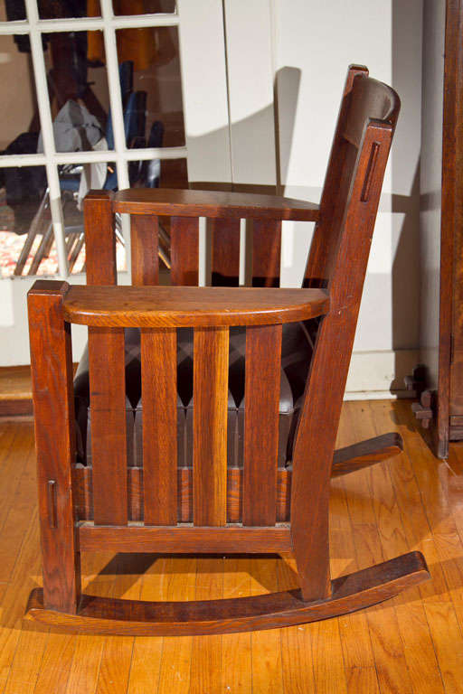 HIGH ARM OAK ARTS and CRAFT ROCKING CHAIR- HARDEN at 1stDibs | harden ...