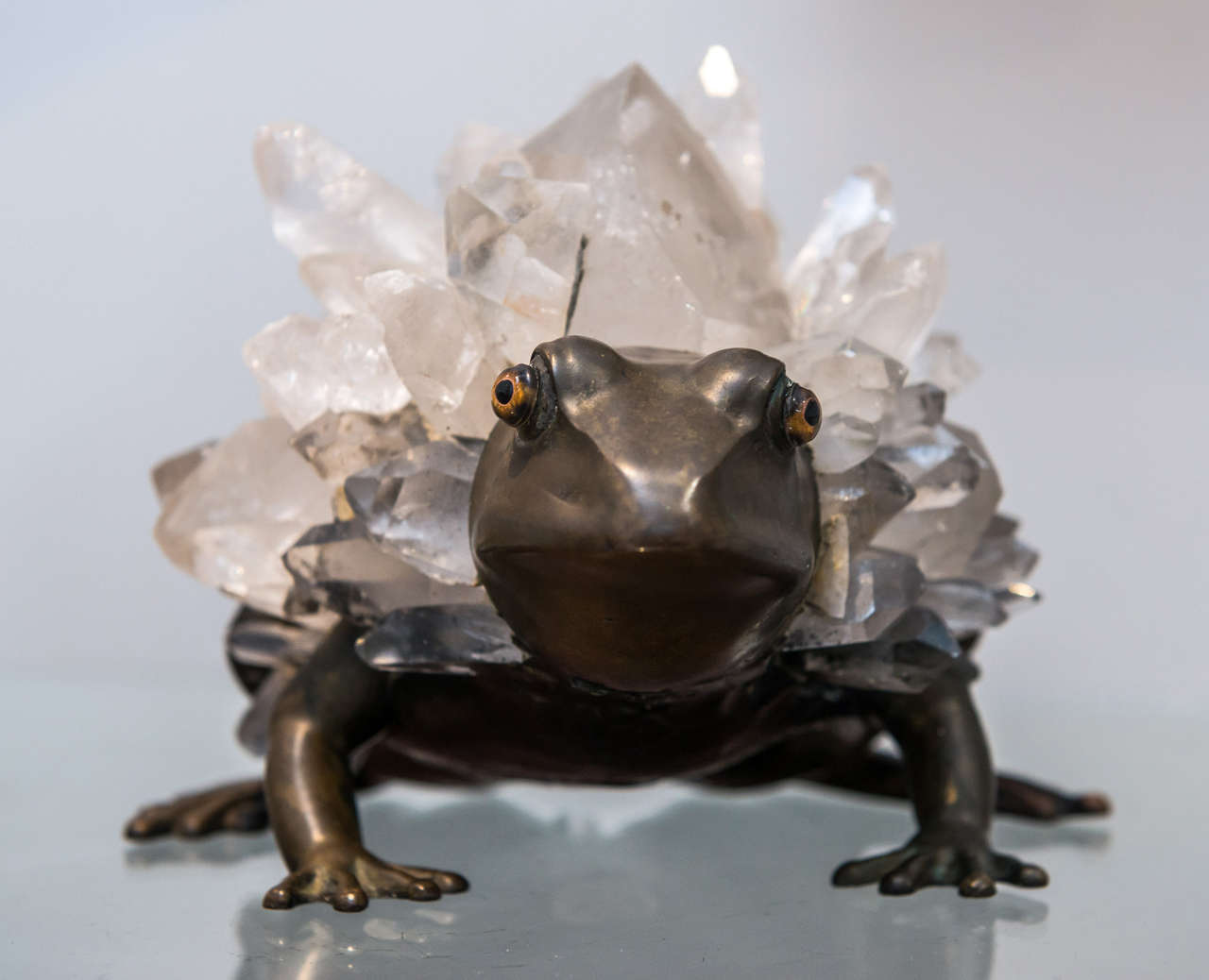 Anthony REDMILE - Unusual Bronze and Quartz Frog Sculpture For Sale at ...