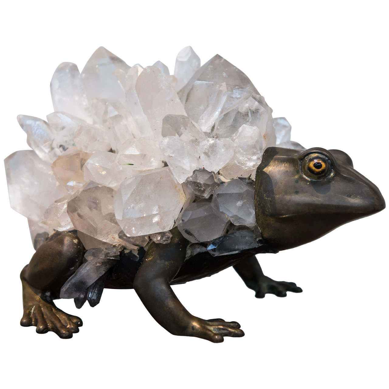 Anthony REDMILE - Unusual Bronze and Quartz Frog Sculpture For Sale at ...