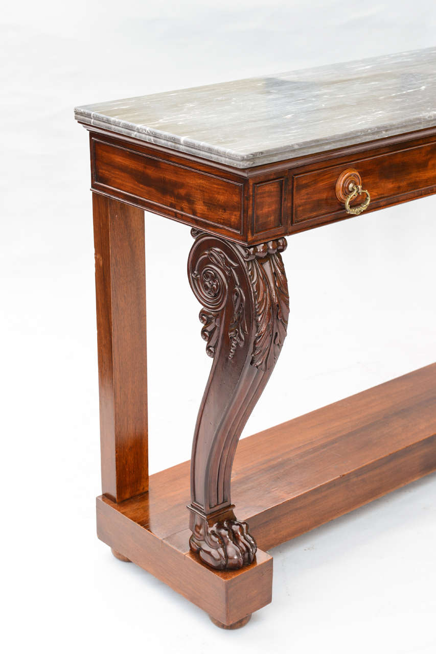 Console Table with Marble Top at 1stDibs