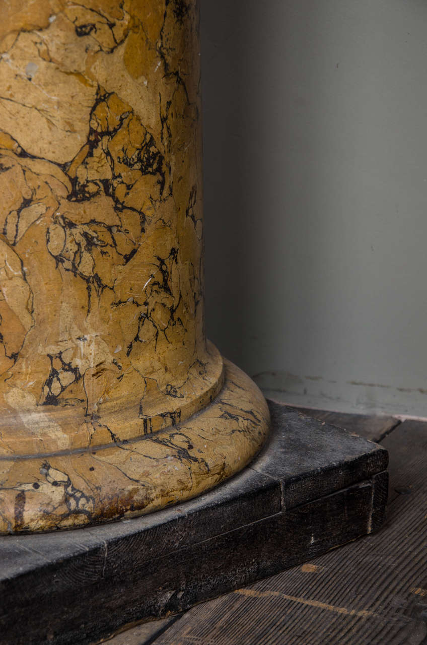 Tall Sienna Scagliola Column at 1stDibs