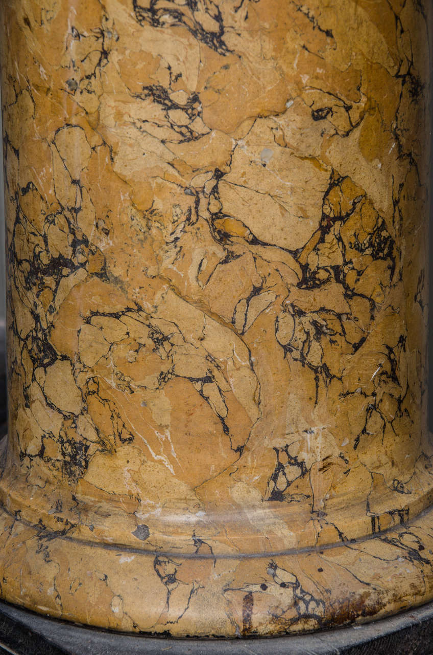 Tall Sienna Scagliola Column at 1stDibs