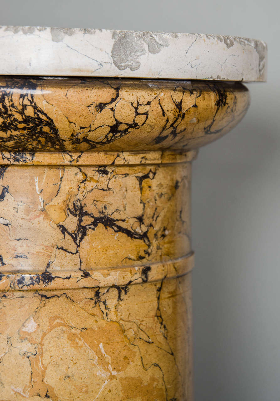 Tall Sienna Scagliola Column at 1stDibs