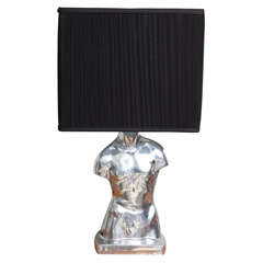 Polished Aluminum Male Torso Lamp at 1stDibs