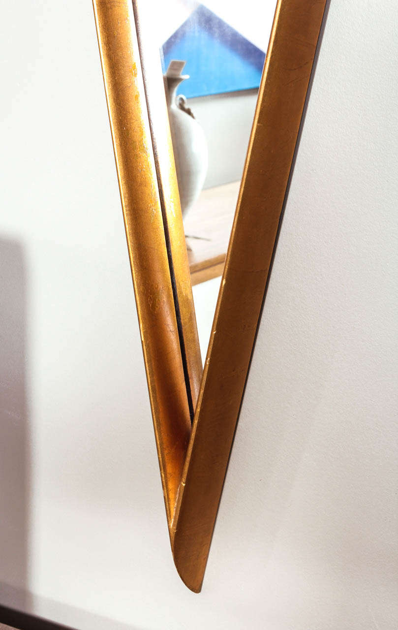 Italian Gilt Triangular Mirror at 1stDibs