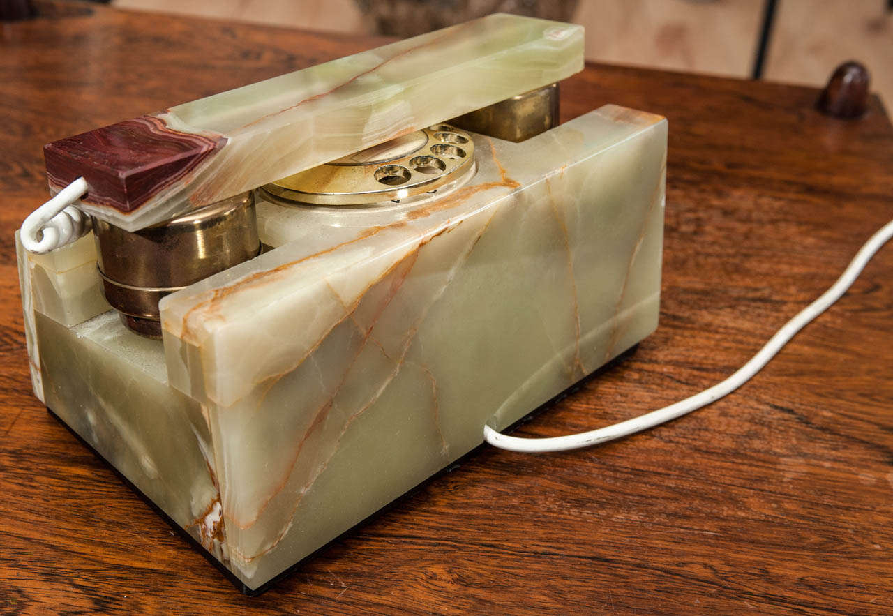 Mid century Italian green onyx telephone set For Sale at 1stDibs ...
