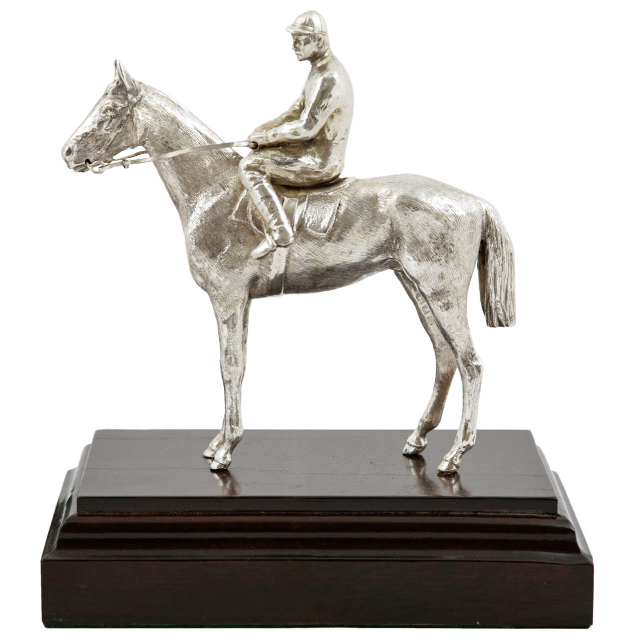 Sterling Silver Horse and Jockey at 1stDibs