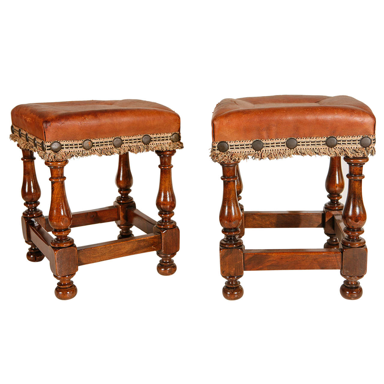 Tuscan, Walnut Footstools For Sale at 1stDibs