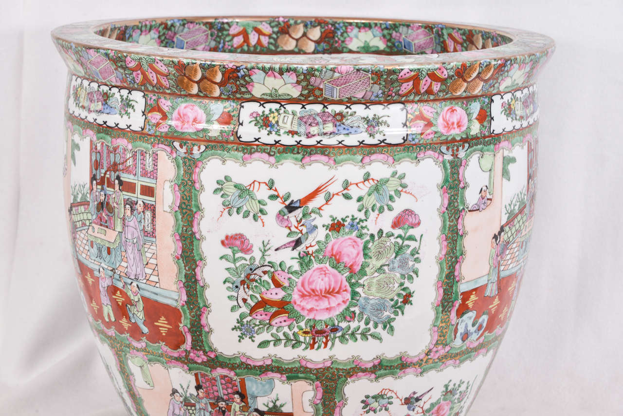 Rose Medallion Fish Bowl at 1stDibs