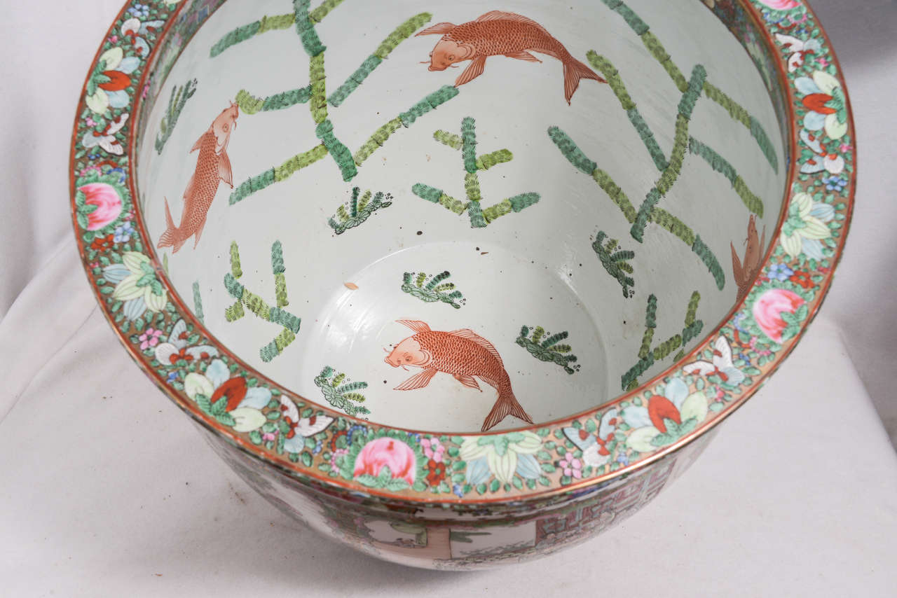 Rose Medallion Fish Bowl at 1stDibs