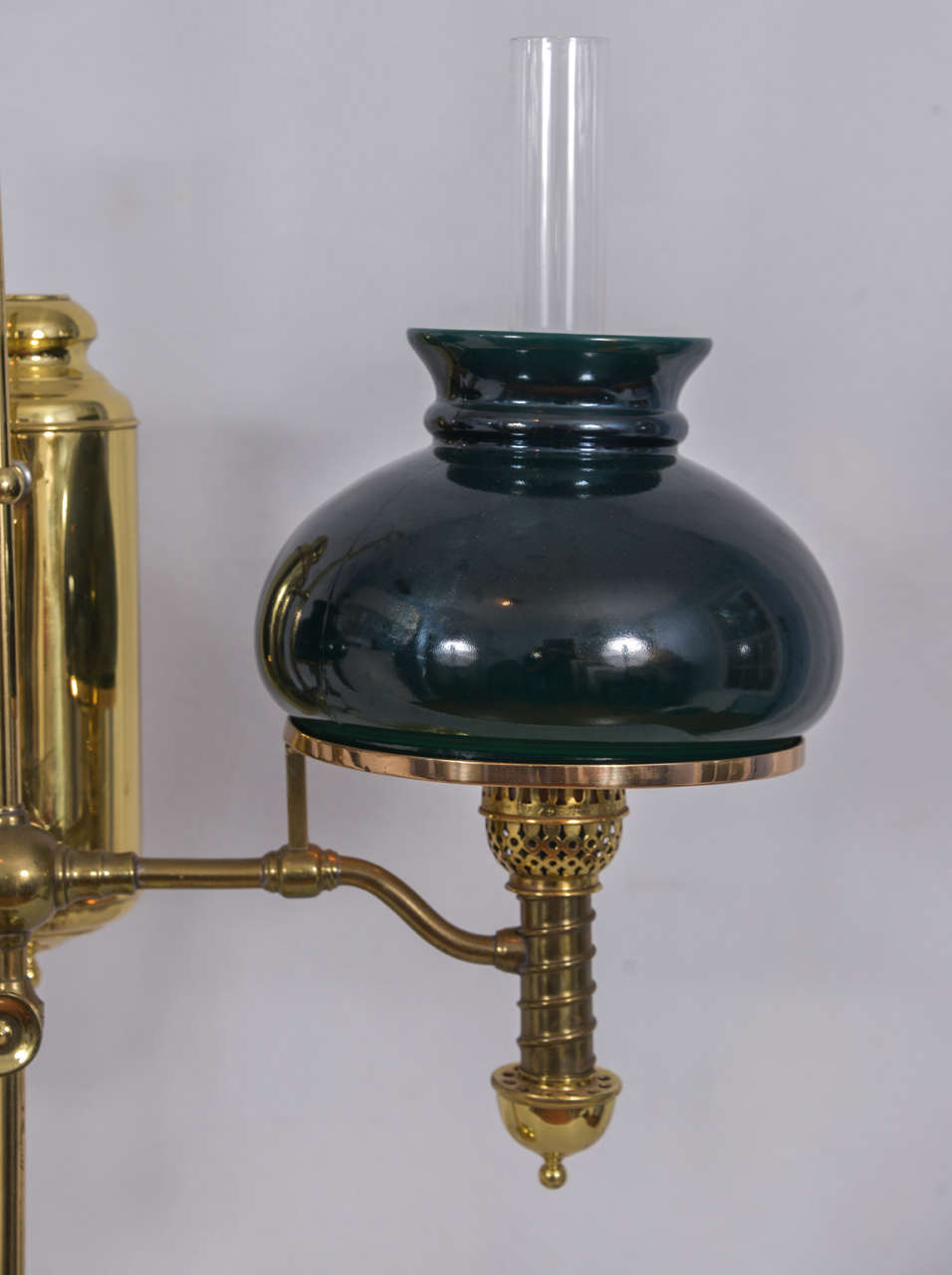 Polished Brass Double Student Oil Lamp Electrified at 1stDibs | double ...