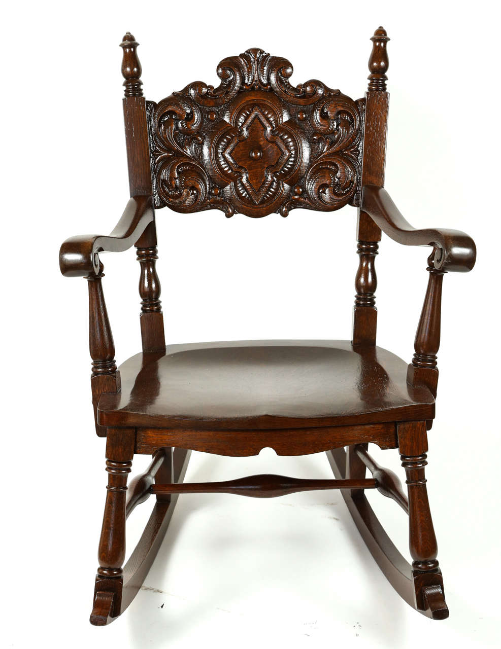 Oak Rocking Chair at 1stDibs