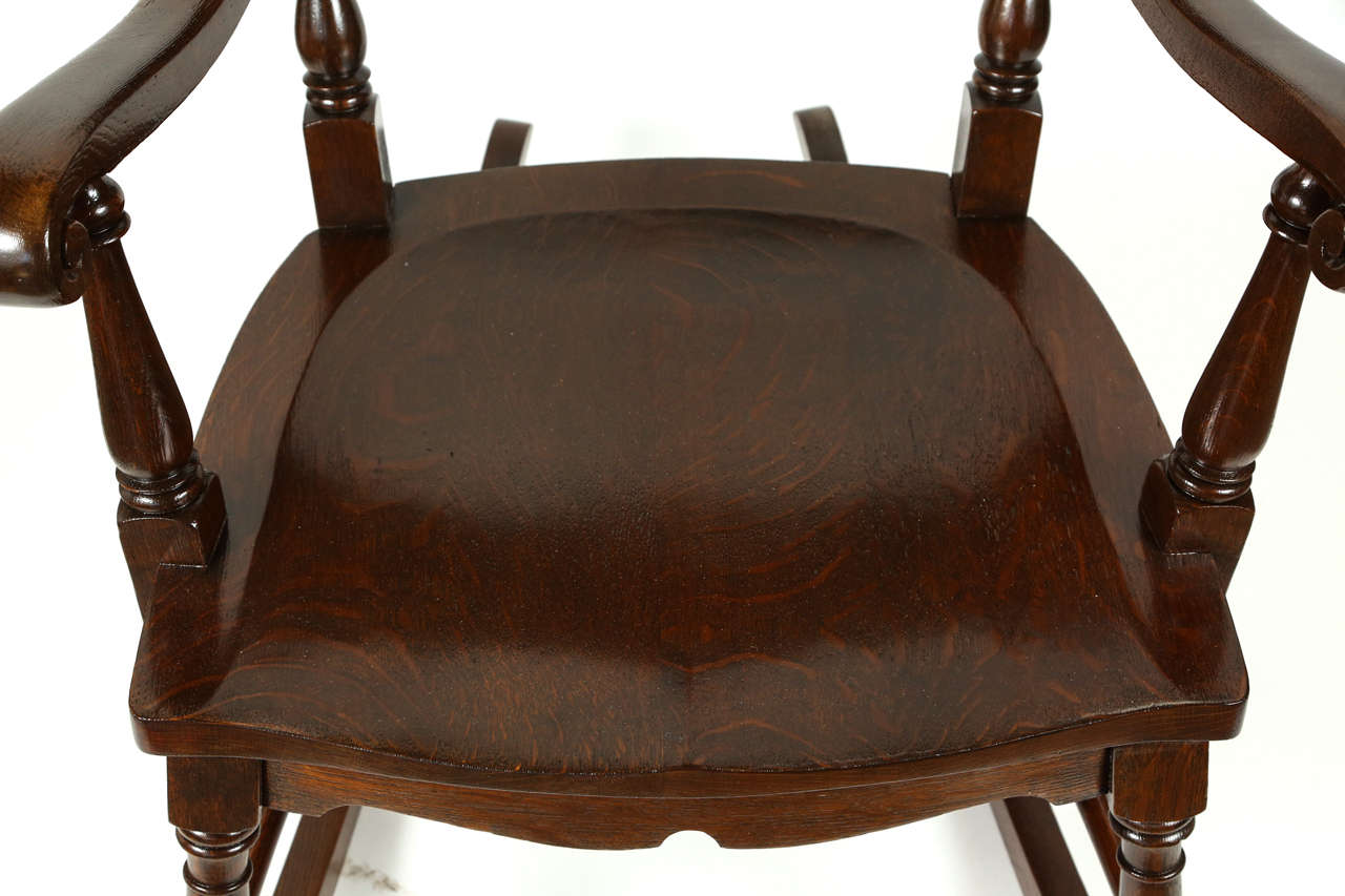 Oak Rocking Chair at 1stDibs