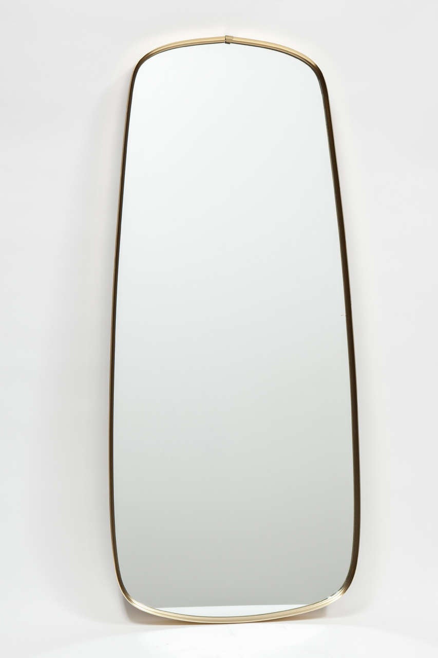 1960s Thin Edge Brass Elongated Oval Mirror at 1stDibs | elongated ...