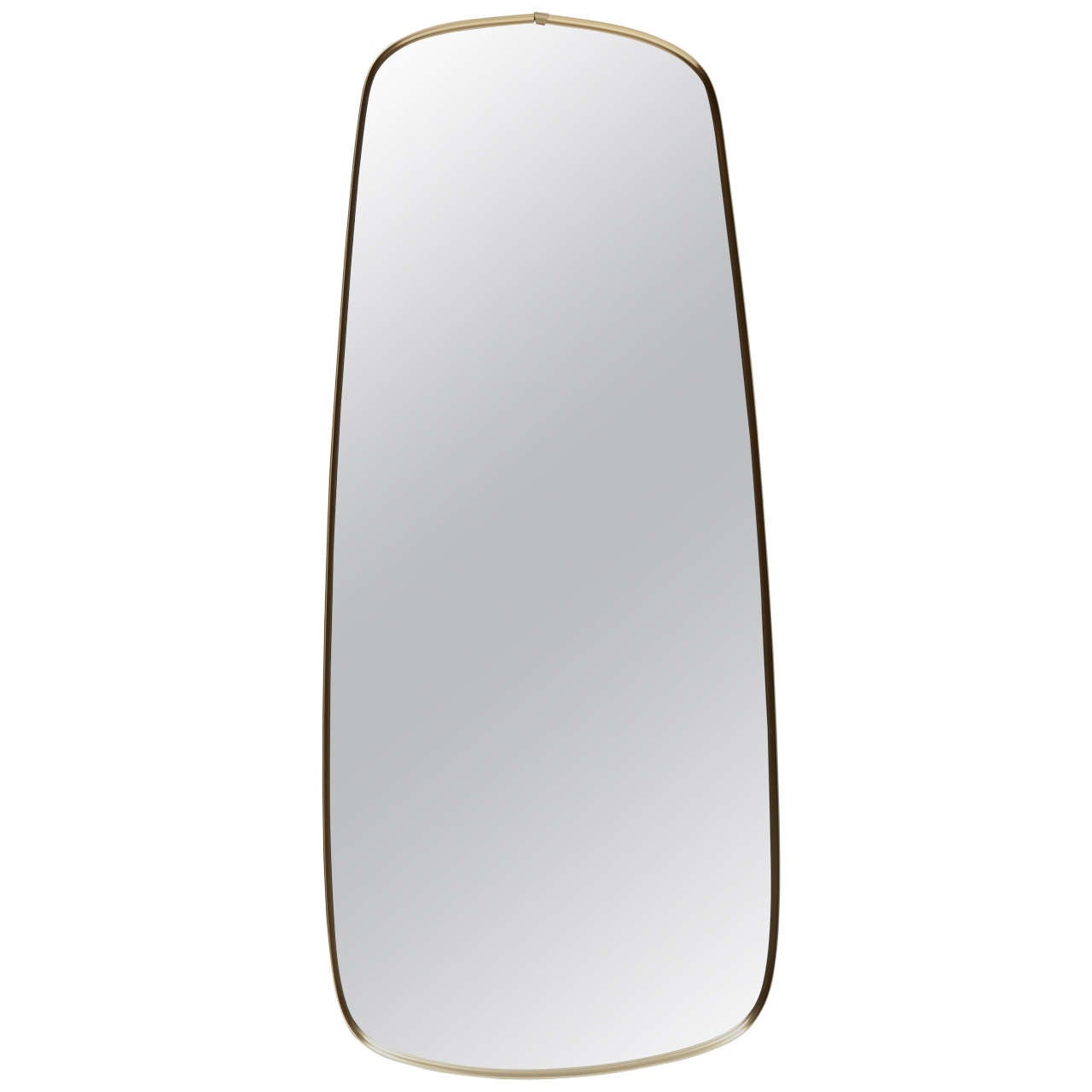 1960s Thin Edge Brass Elongated Oval Mirror at 1stDibs | elongated ...