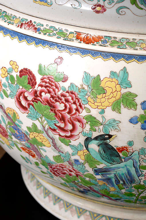 Chinese Famille Rose Fish Bowl For Sale at 1stDibs