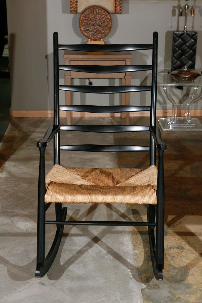 Rocking Chair in Manner of Gio Ponti at 1stDibs