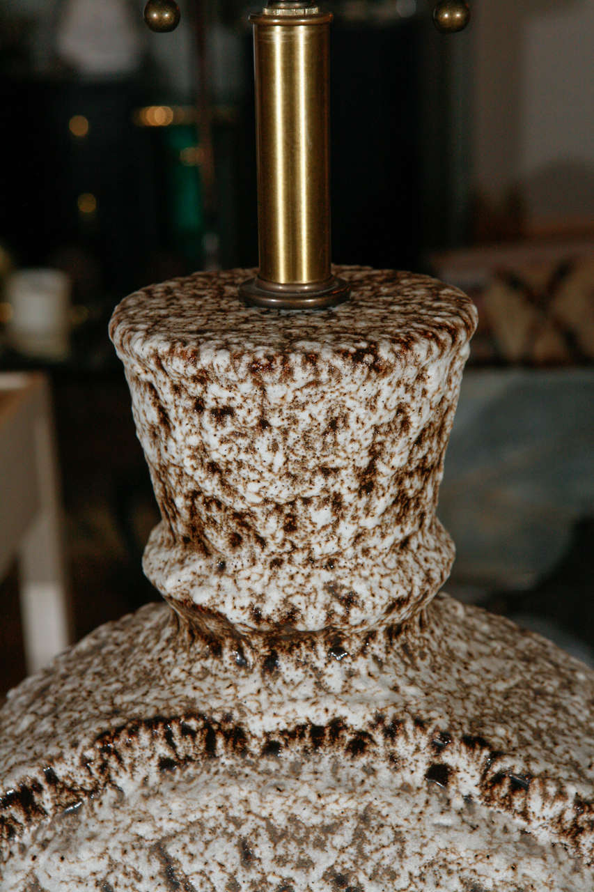 Mid-Century German Table Lamp with Custom Shade For Sale at 1stdibs